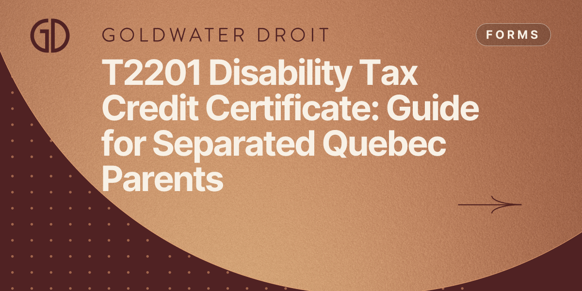 T2201 Disability Tax Credit Certificate: Guide for Separated Quebec ...